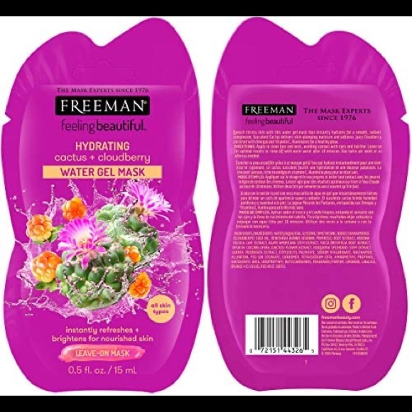 Freeman | Skincare | Freeman Hydrating Water Gel Beauty Face Masks ...